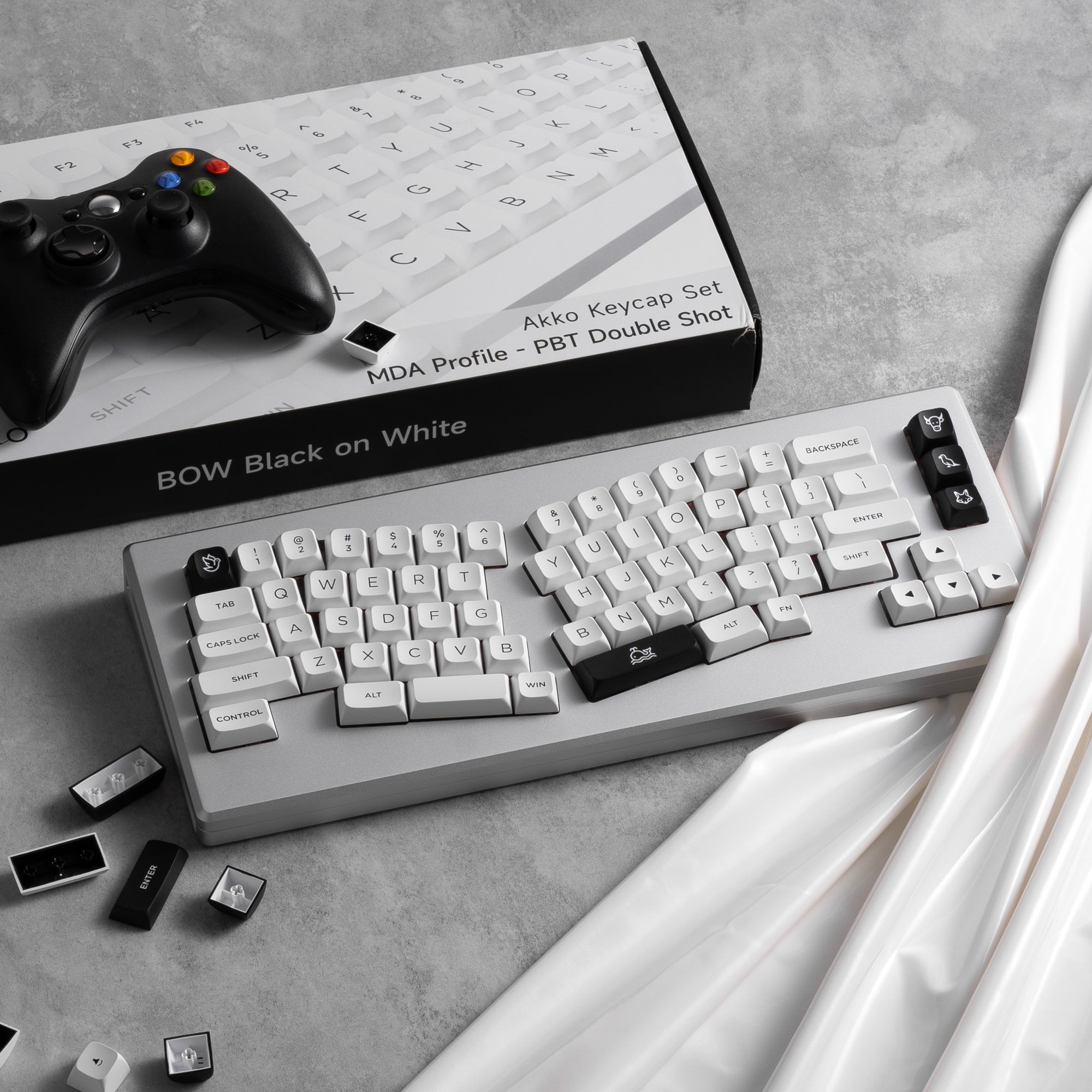 Akko Black on White MDA Keycap Set (227-key) | AKKO EU