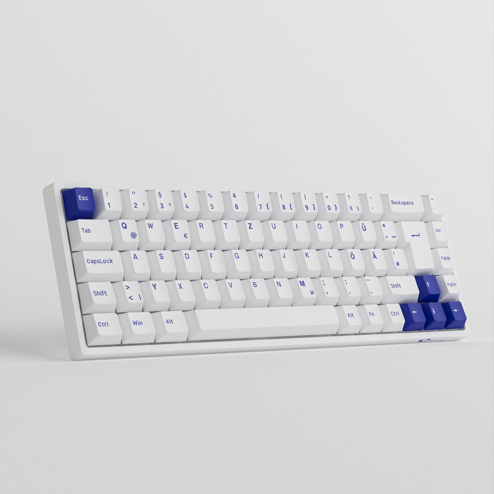 Akko Blue on White 3068B Plus ISO DE/Nordic Keyboard | AKKO EU