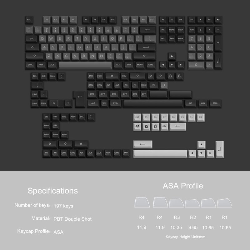 Akko Black & Silver Keycap Set(197-Key) | AKKO EU