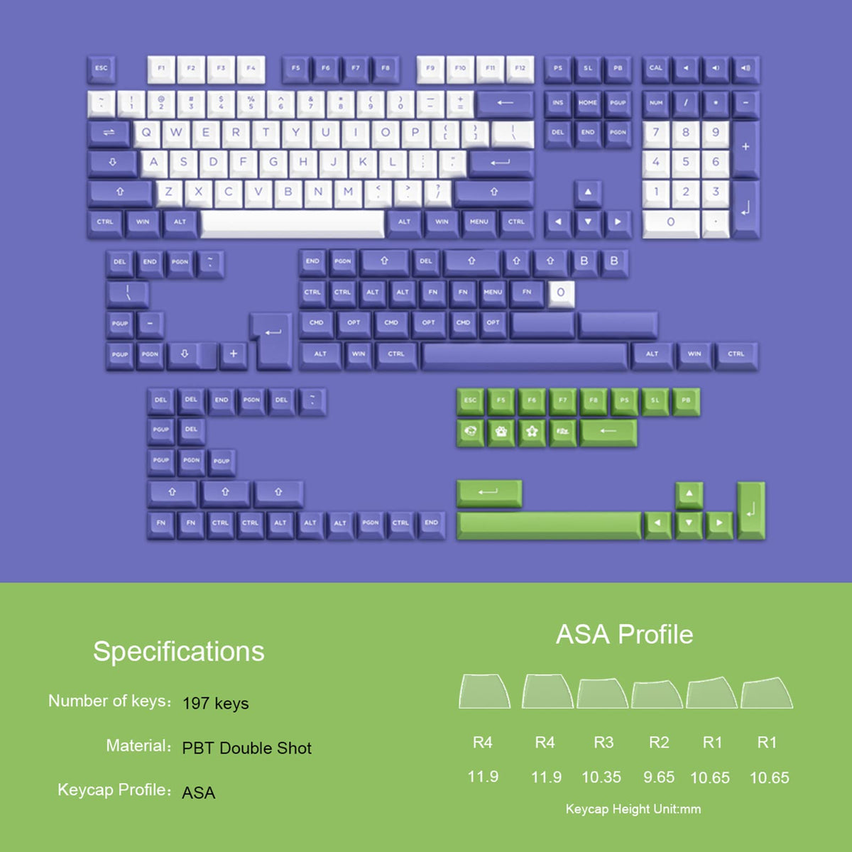 Akko Periwinkle Very Peri Keycap Set(197-Key) | AKKO EU