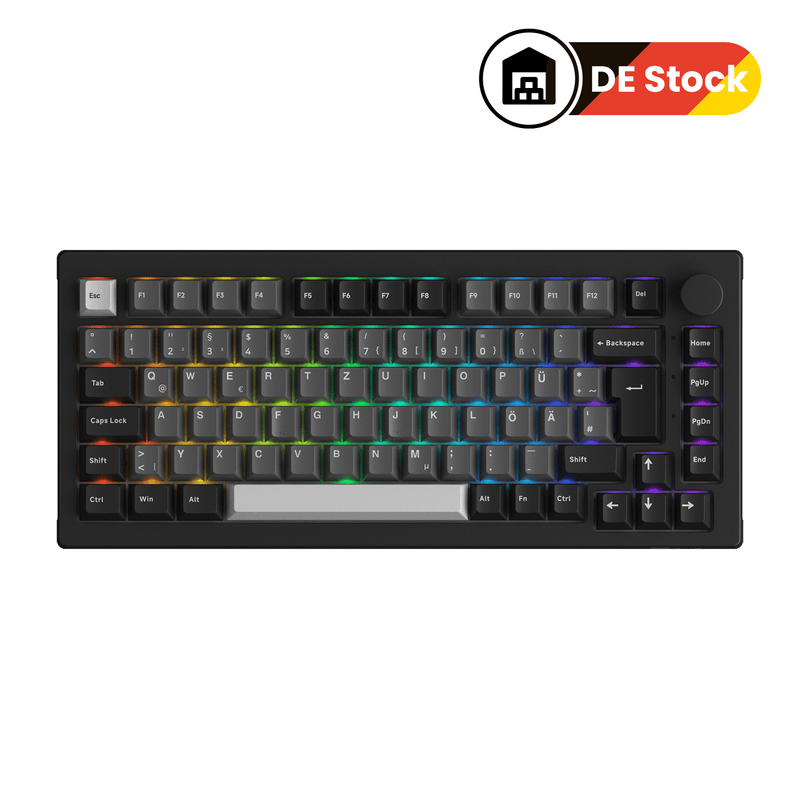 Akko Black & Silver 5075B Plus ISO Mechanical Keyboard | AKKO EU