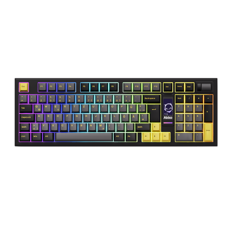 Akko Black & Gold 5098B Mechanical Keyboard with Screen | AKKO EU