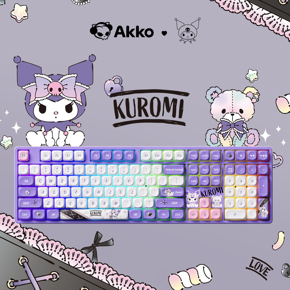 Kuromi 5108B Plus Purple Mechanical Keyboard