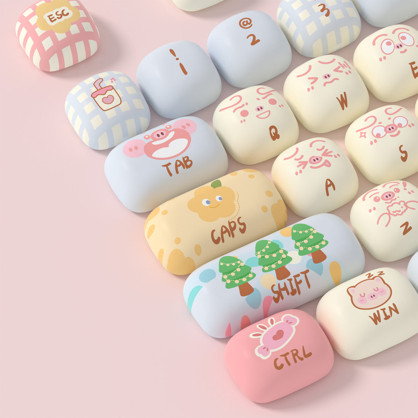 Piggy Party Cute Keycap Sets (139-key)