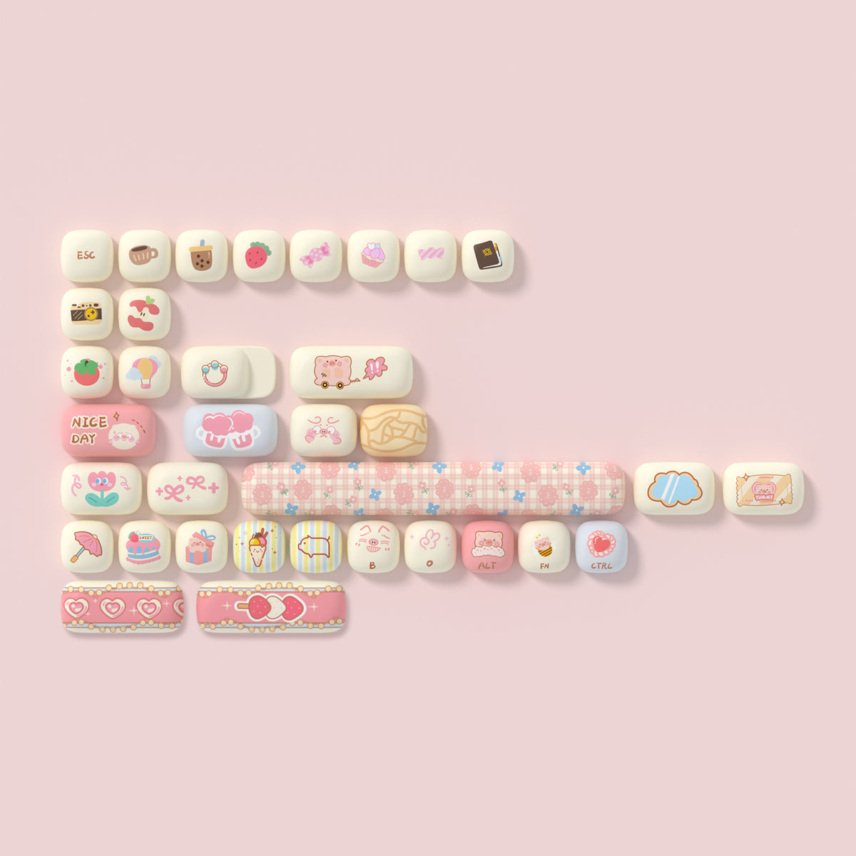Piggy Party Cute Keycap Sets (139-key)