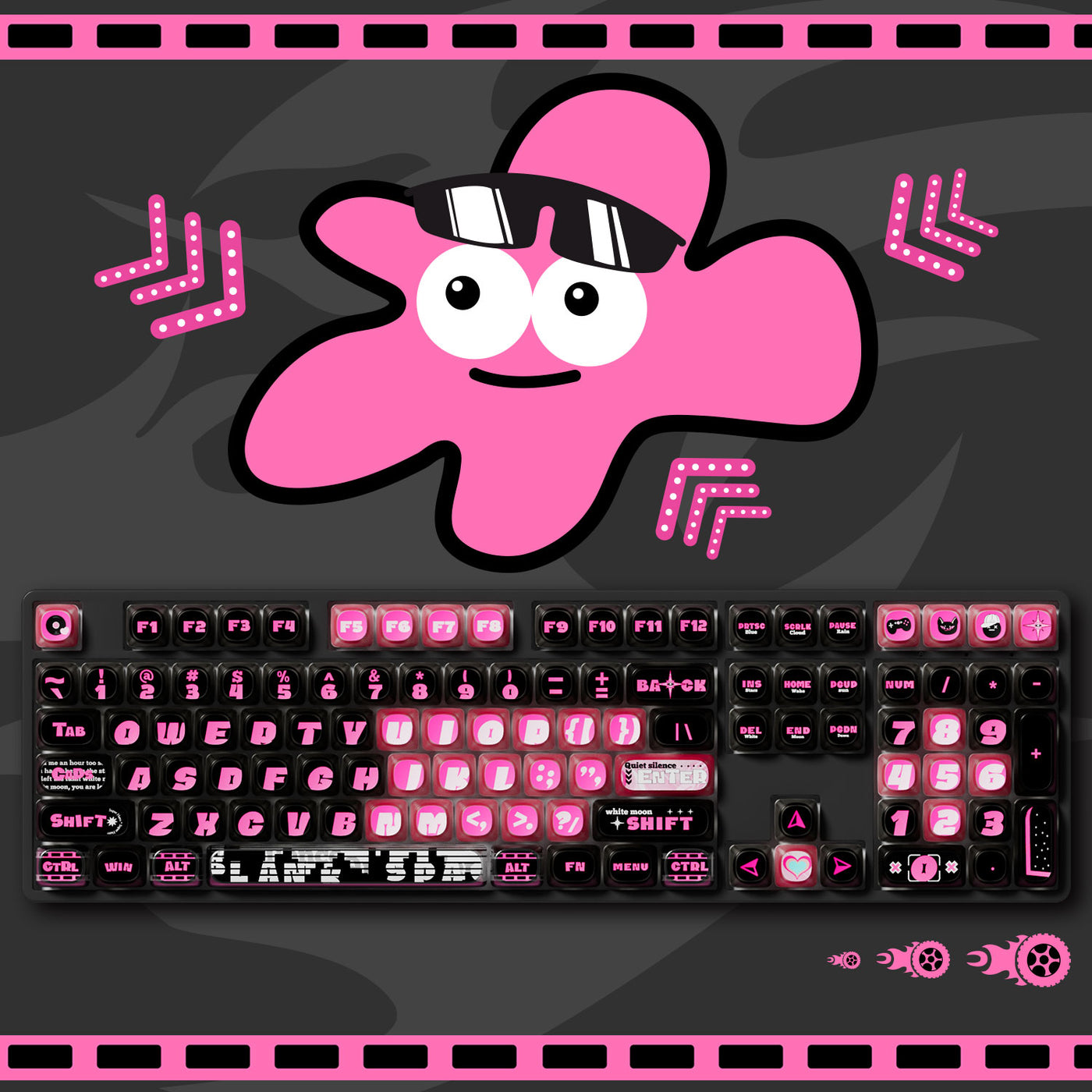Pink Phantom Pudding Keycaps (139-key)