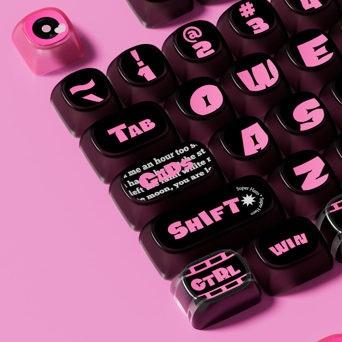 Pink Phantom Pudding Keycaps (139-key)