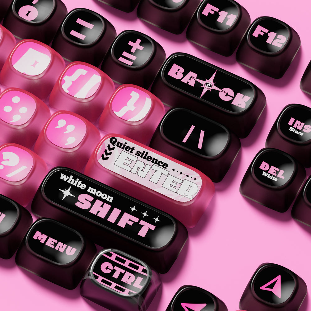 Pink Phantom Pudding Keycaps (139-key)