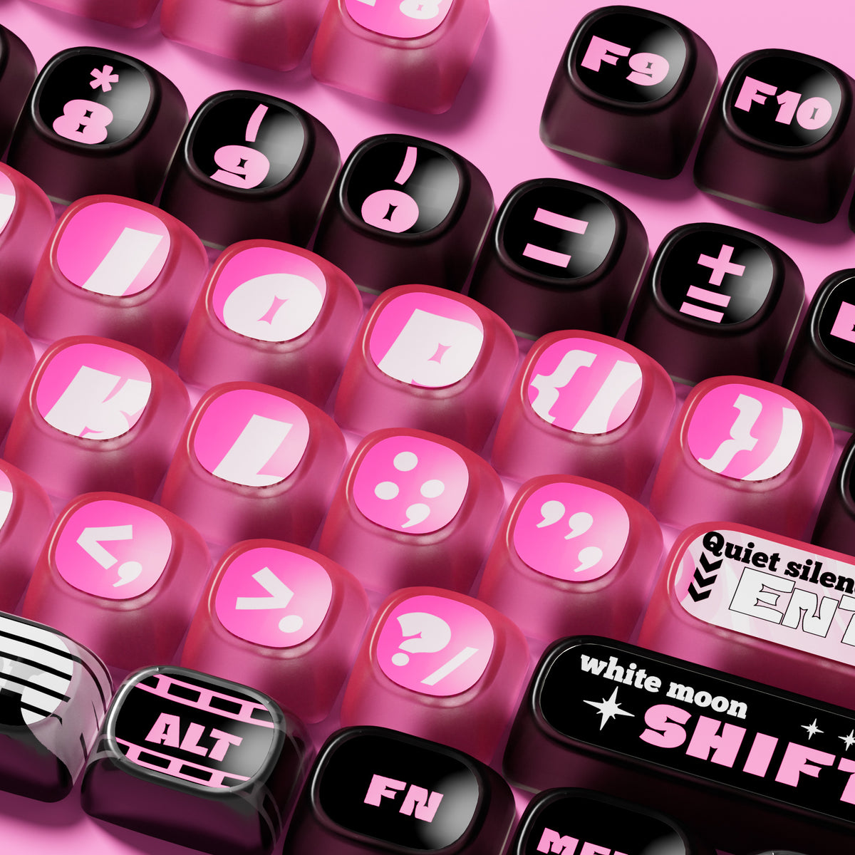 Pink Phantom Pudding Keycaps (139-key)