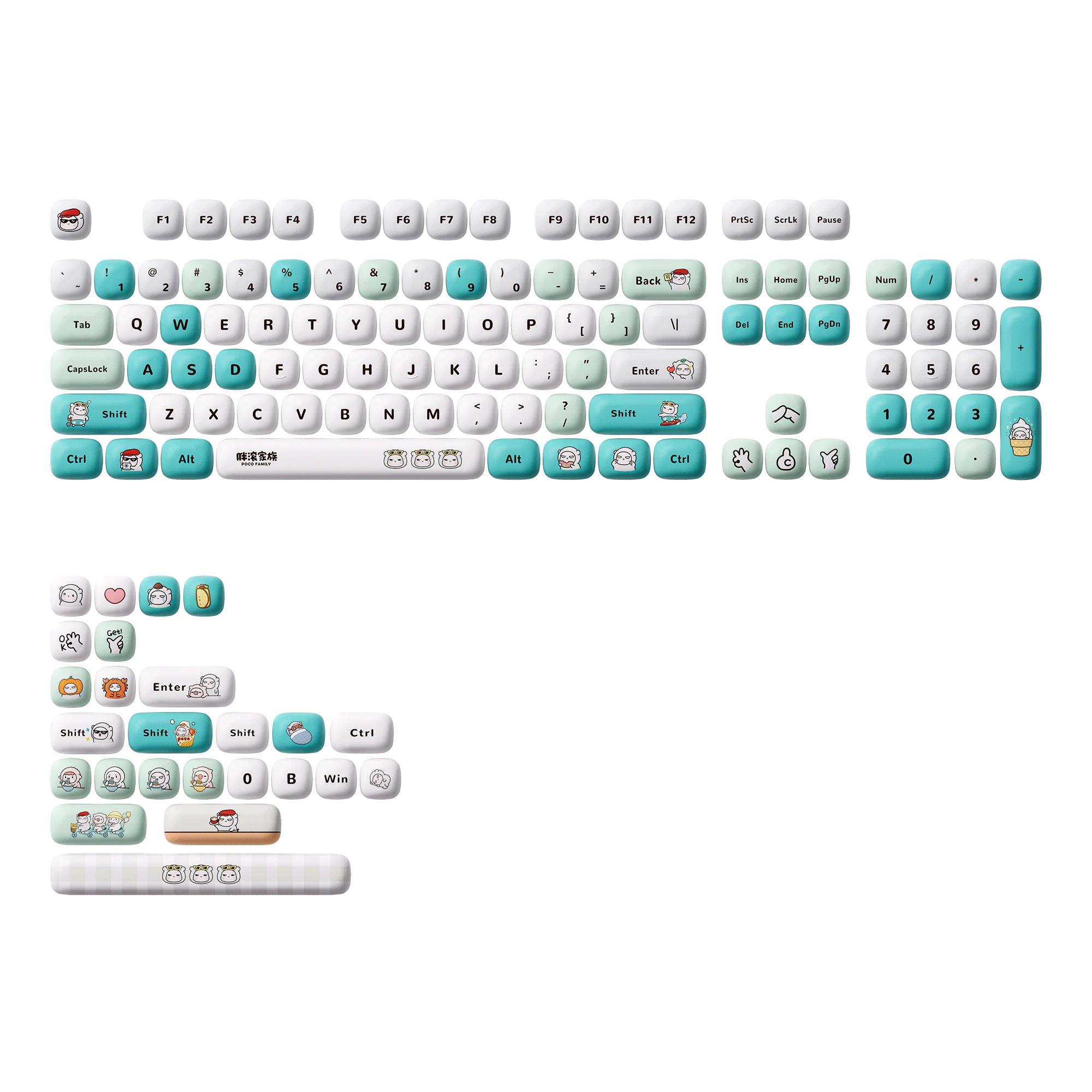 POCO Family - POCO Bear Keycap Set (129-key) | AKKO EU