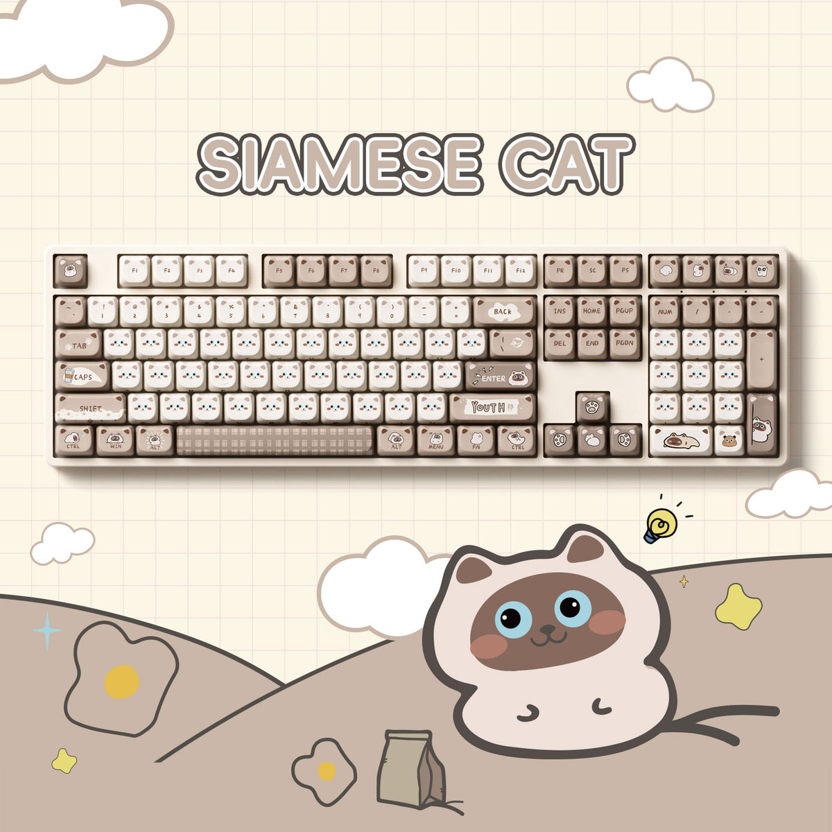 Akko Siamese Cat Keycap Set (142-key) | AKKO EU