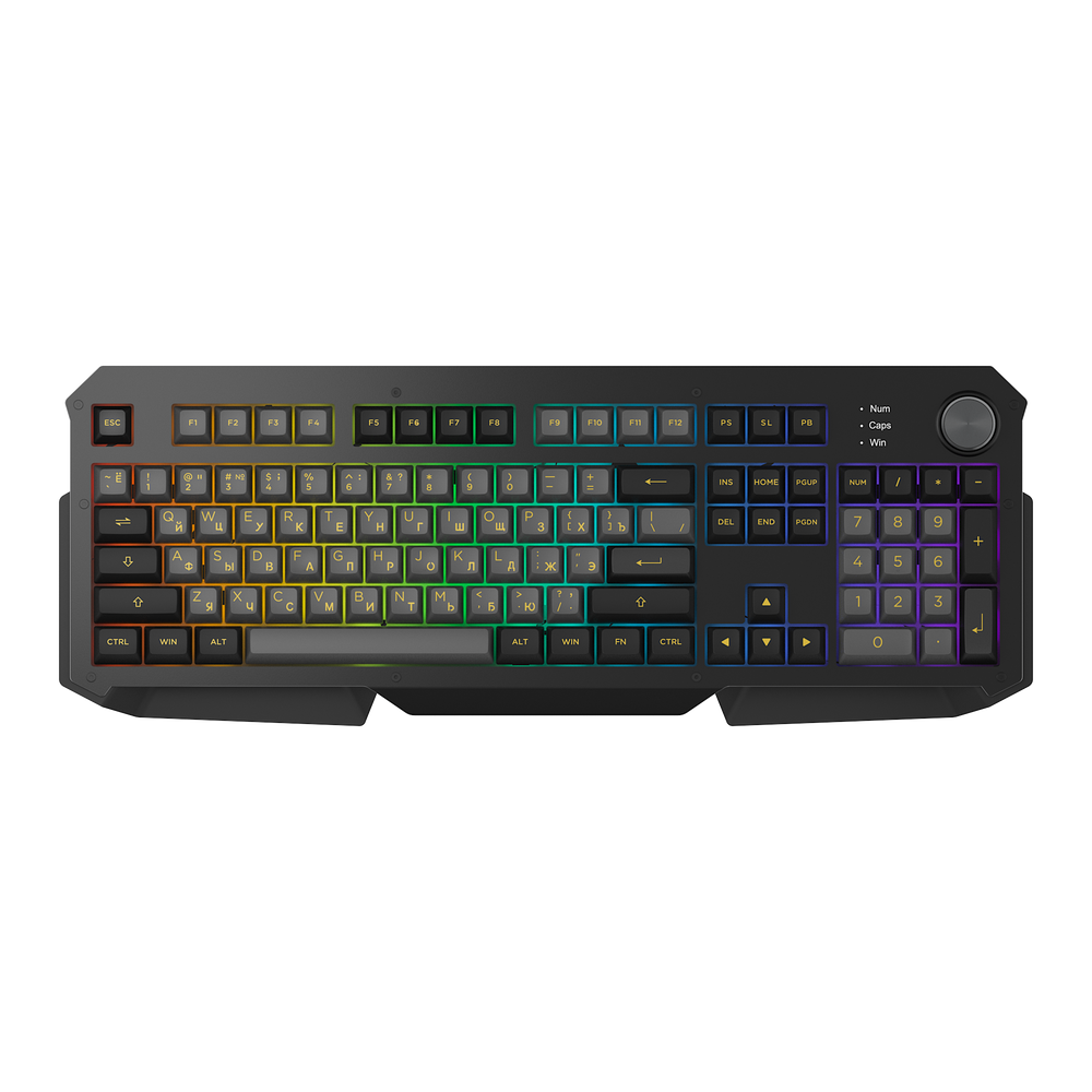 Black & Gold 6104 Russian Mechanical Keyboard