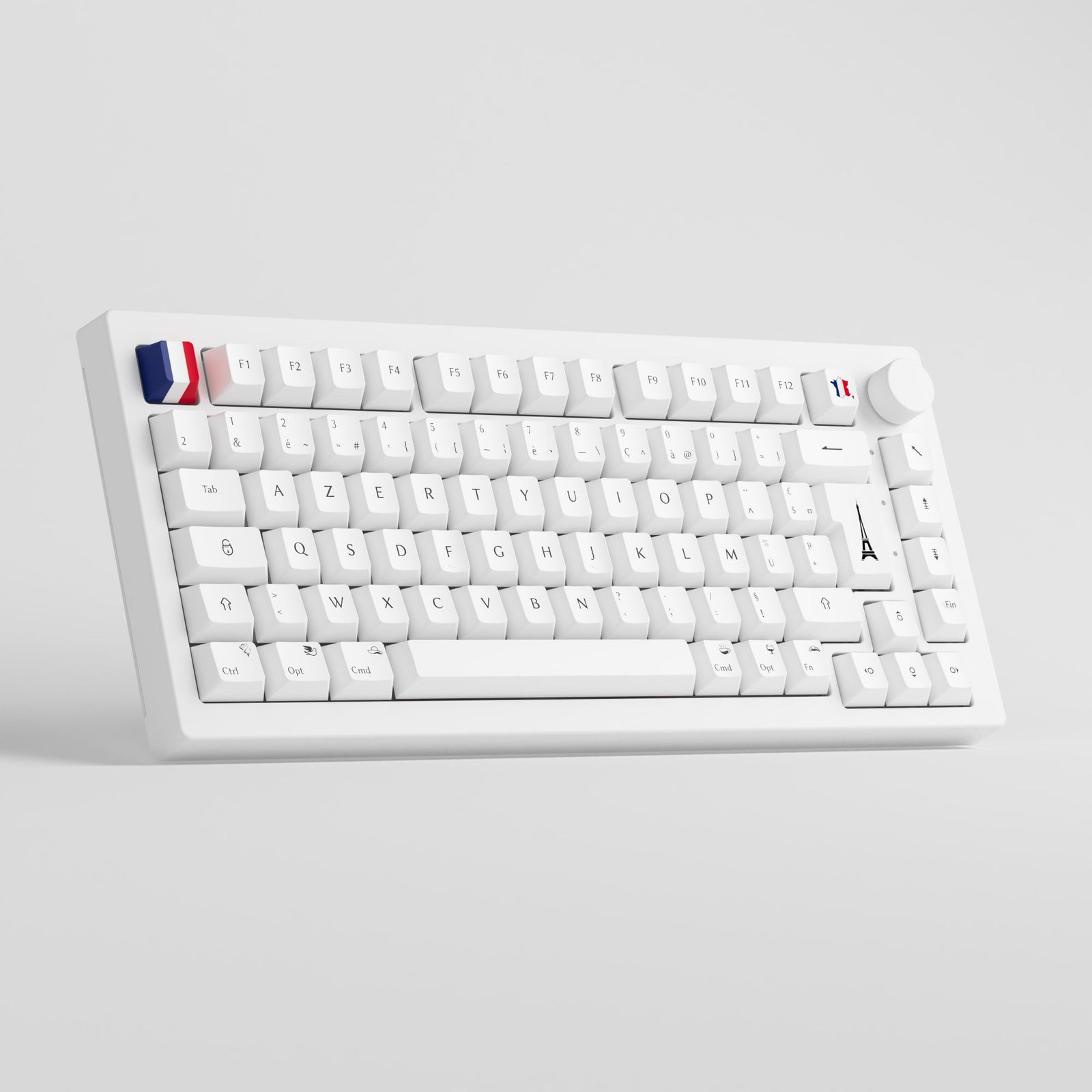 Akko Black on White 5075B Plus ISO FR Keyboard | AKKO EU