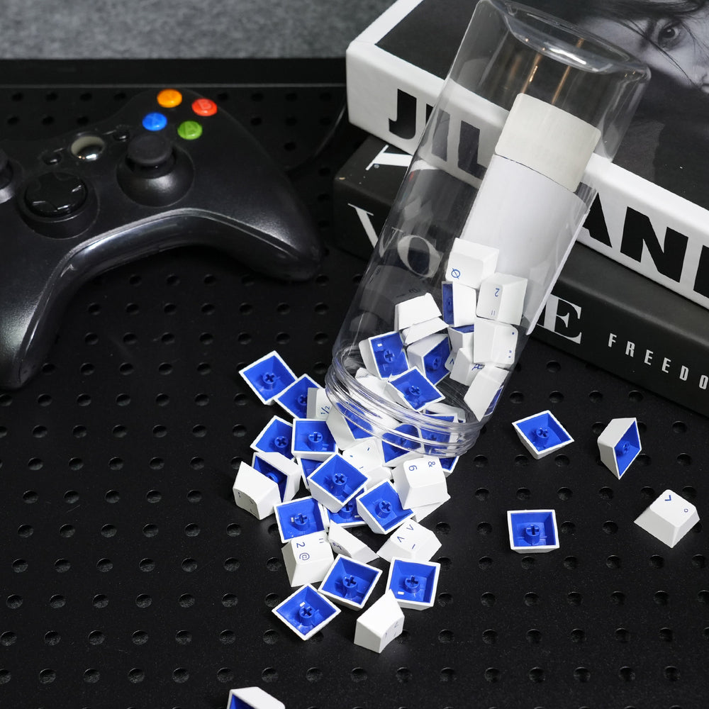 Blue on White ISO Nordic Keycap Set (49-key) | AKKO EU