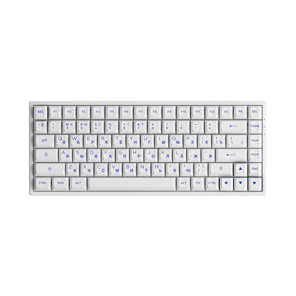 Akko Blue on White Cyrillic Keycap Set (84-key) | AKKO EU