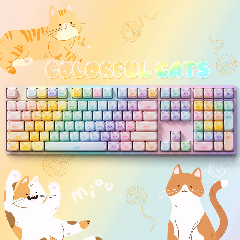 Akko Colorful Cats Keycap Set (142-key) | AKKO EU