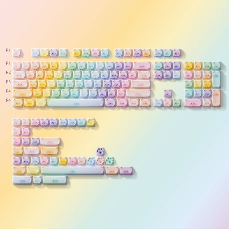 Akko Colorful Cats Keycap Set (142-key) | AKKO EU