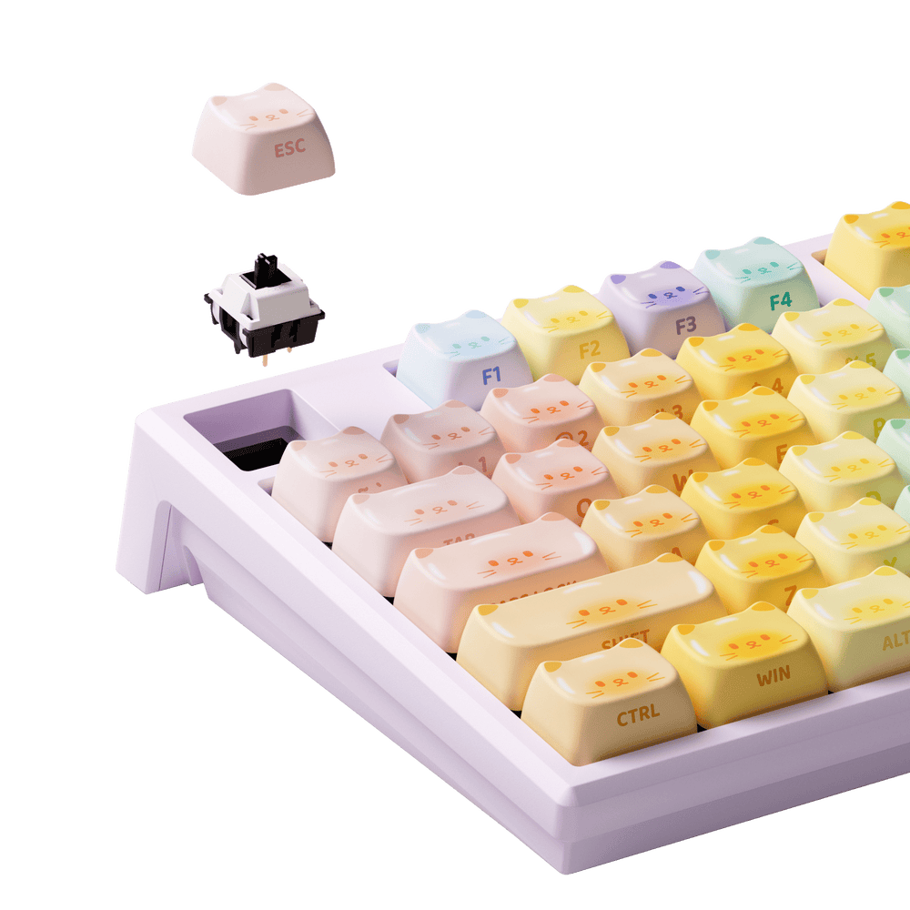 MonsGeek MG108B Colorful Cats Full Size Mechanical Keyboard | AKKO EU