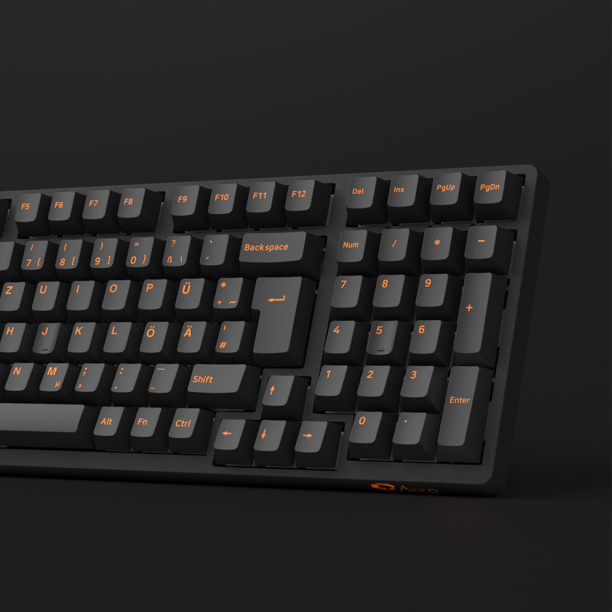 Akko Orange on Black ISO DE Keycap Set (119-key) | AKKO EU