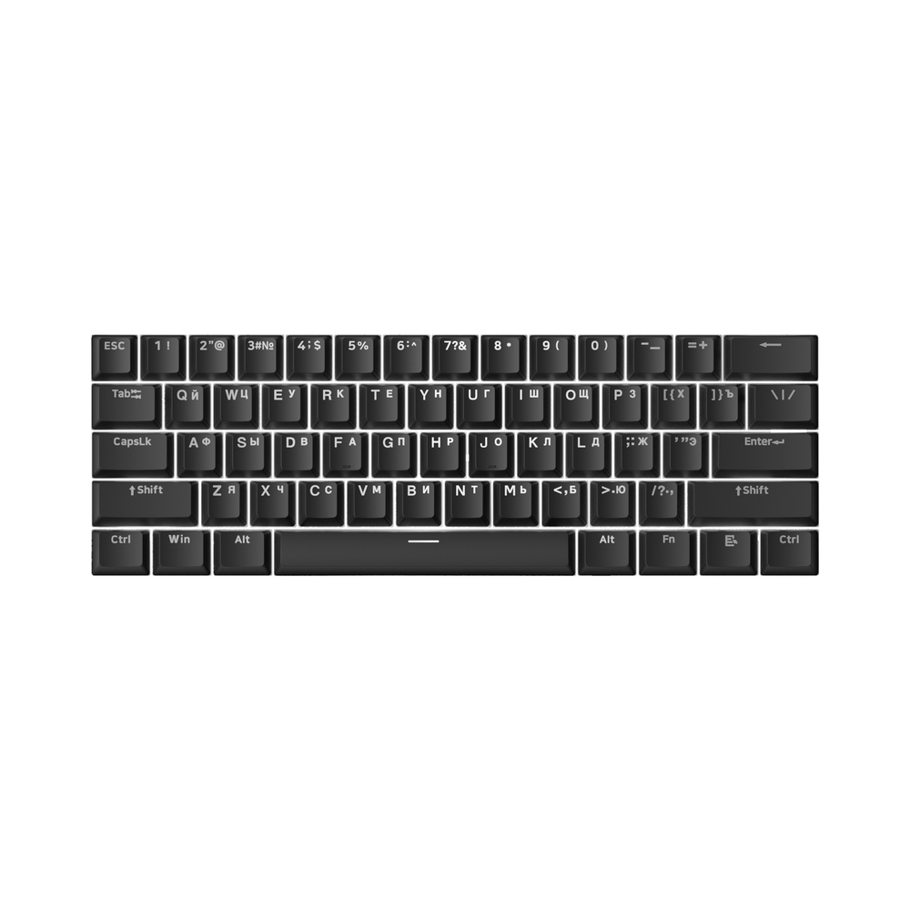 Akko Shine Through Black Keycap Set (61-key) | AKKO EU