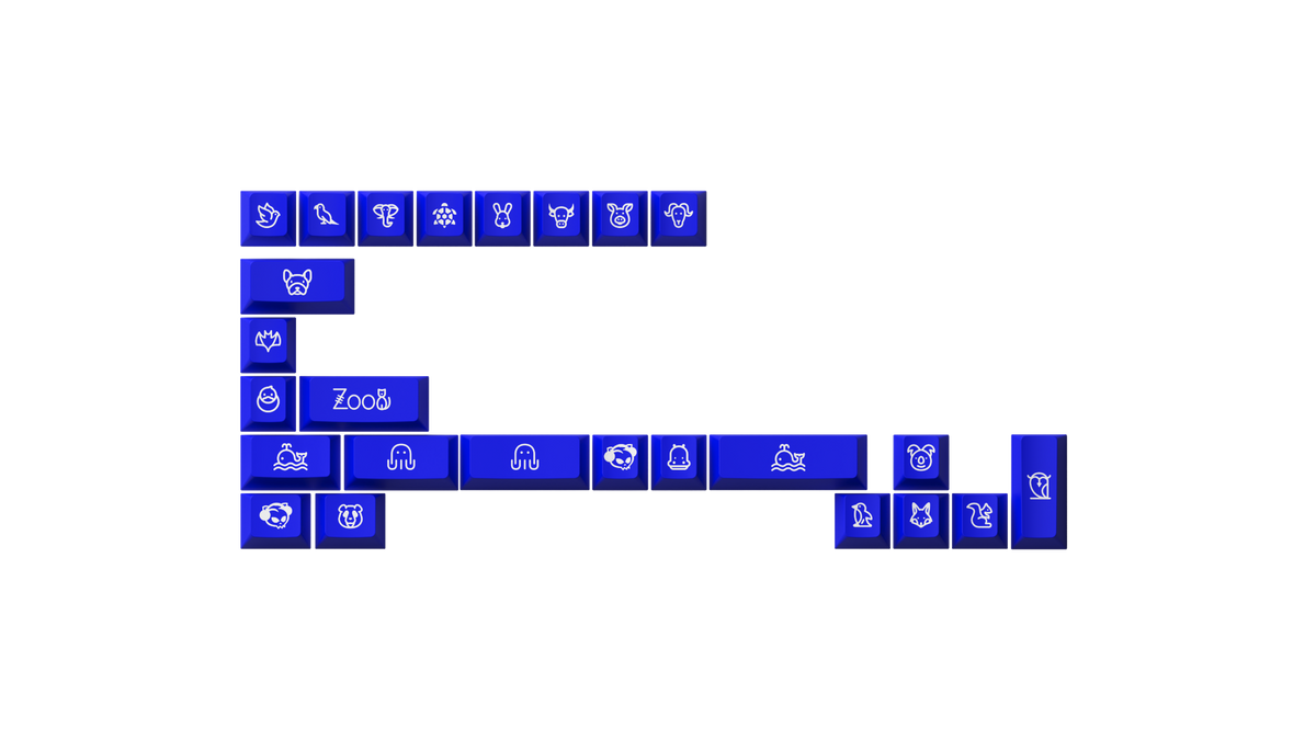 Akko MOD 007 PC Blue on White ISO | AKKO EU