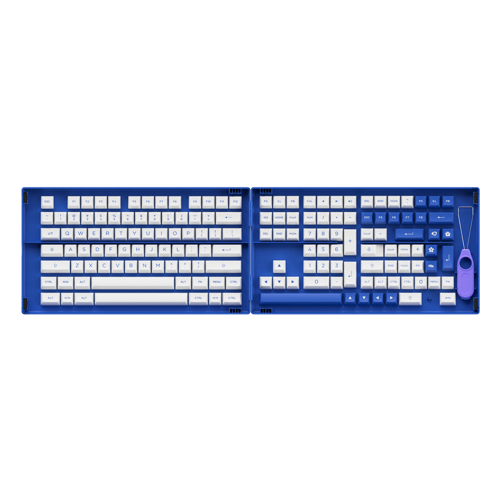 Akko Blue on White Keycap Set (197-Key) | AKKO EU