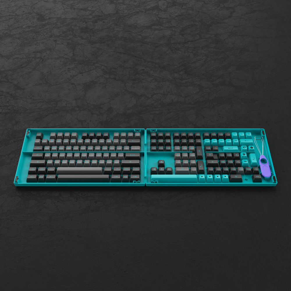 Akko Black & Cyan Keycap Set(197-Key) | AKKO EU