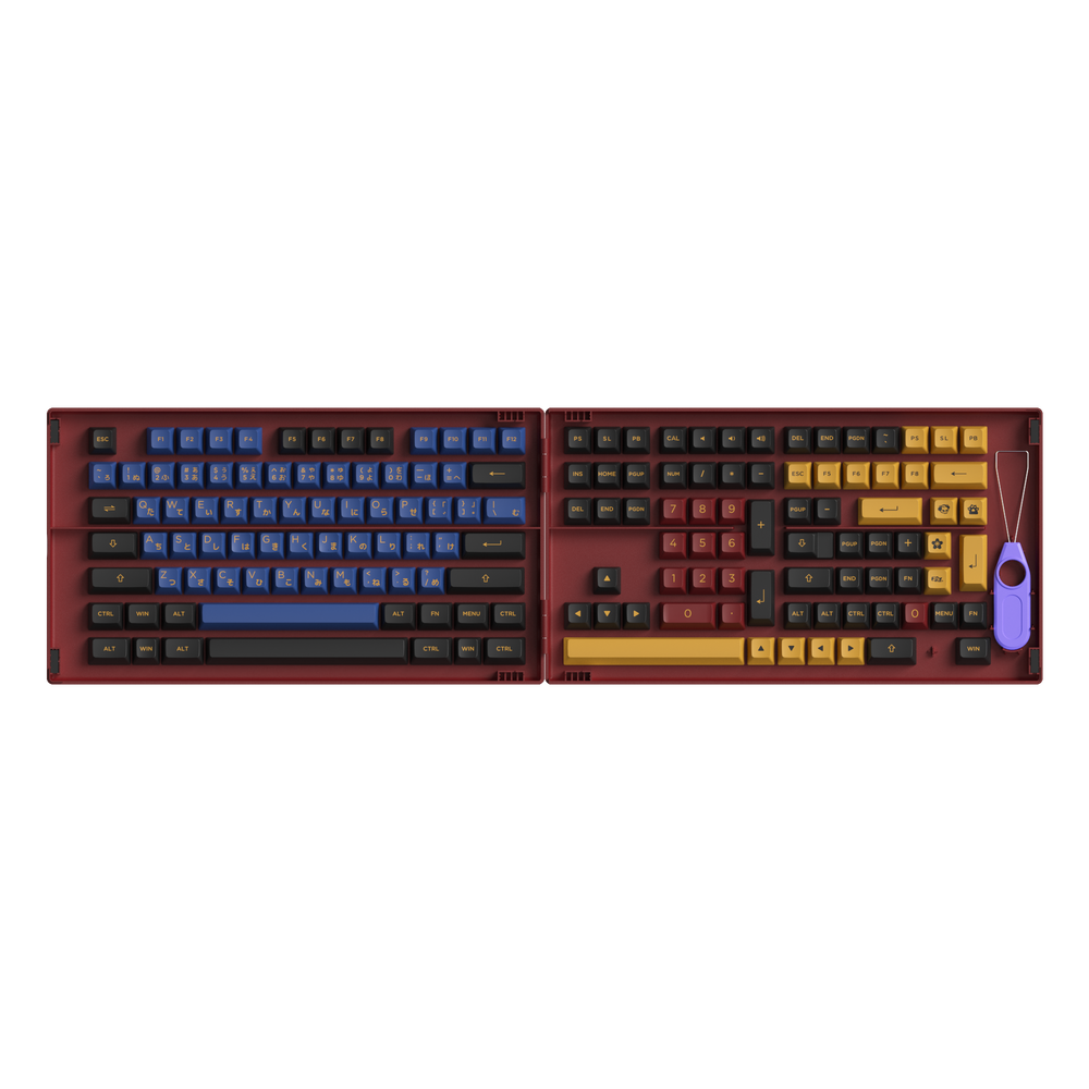 (Discontinued) Red & Blue Samurai Key Cap Set ASA Profile