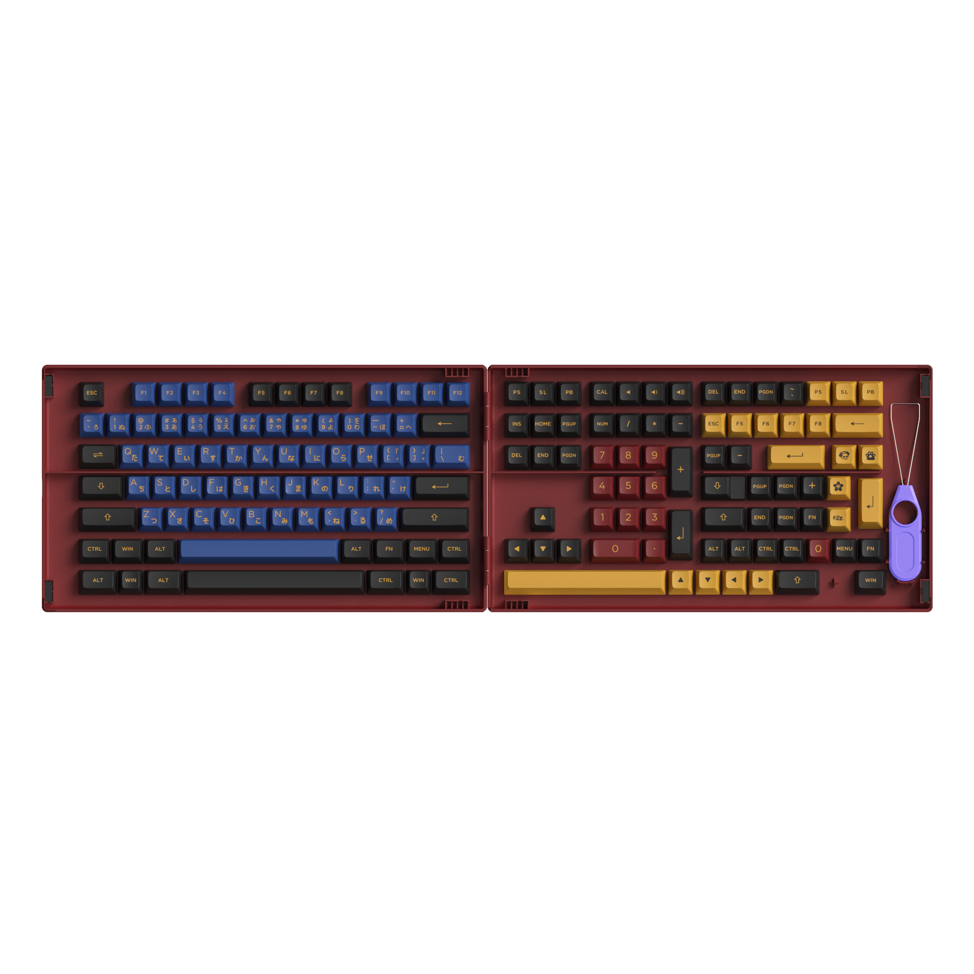 Akko Red & Blue Samurai Keycap Set (226-key) | AKKO EU