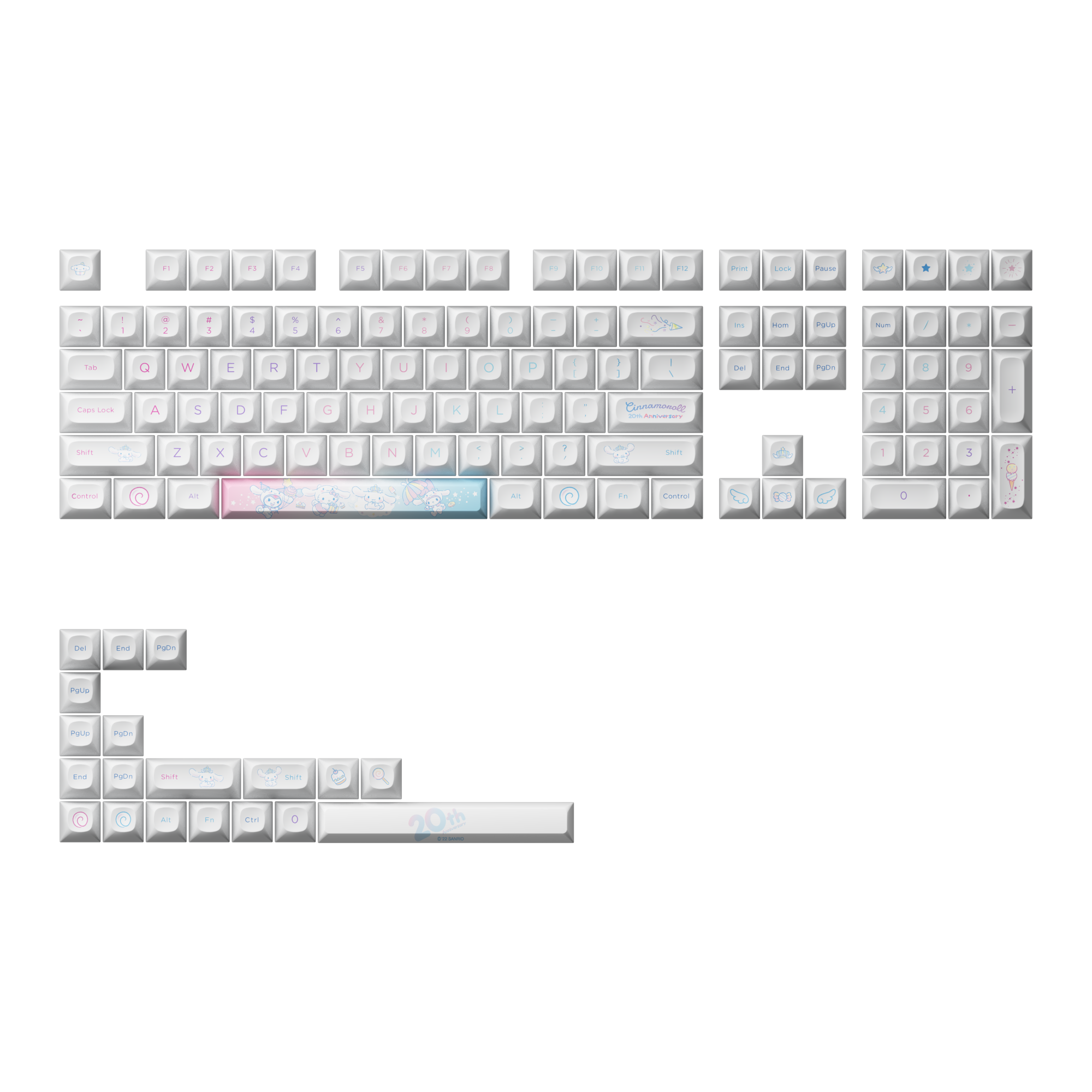Akko Cinnamoroll 20th Anniversary OPI Keycap Set(127-Key) | AKKO EU